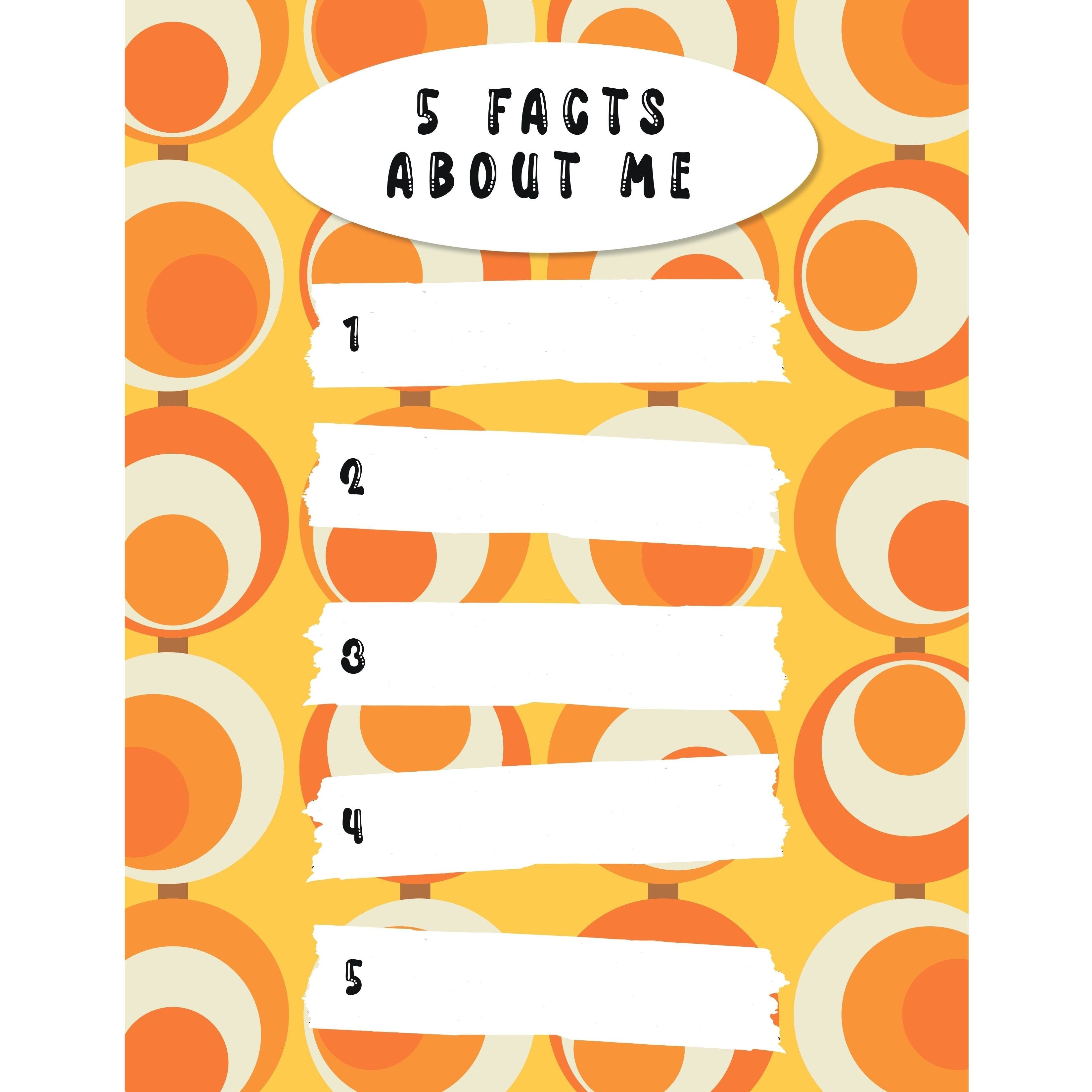 5 facts about me sheet 8.5x11 12/pk – Skool Krafts