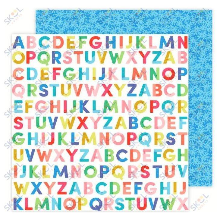 ABC Themed 12x12 Scrapbook Paper ABC For Teachers – Skool Krafts