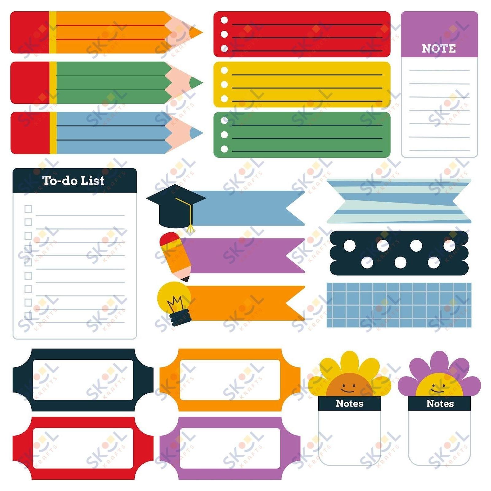 bright calendar accessories 24x24 laminated not die cut – Skool Krafts