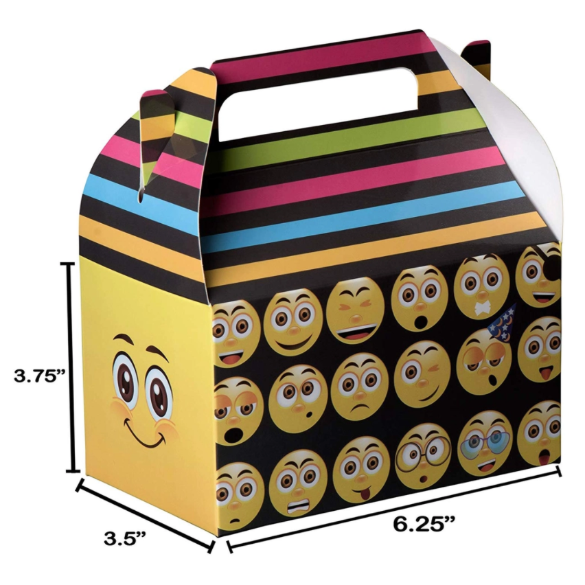 Paper Treat Boxes Emoji 6.25" X 3.75" X 3.5" 10 Pack – Skool Krafts