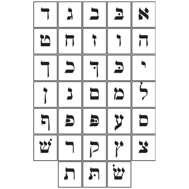 Alef Bais Poster Laminated 24" x 36" – Skool Krafts