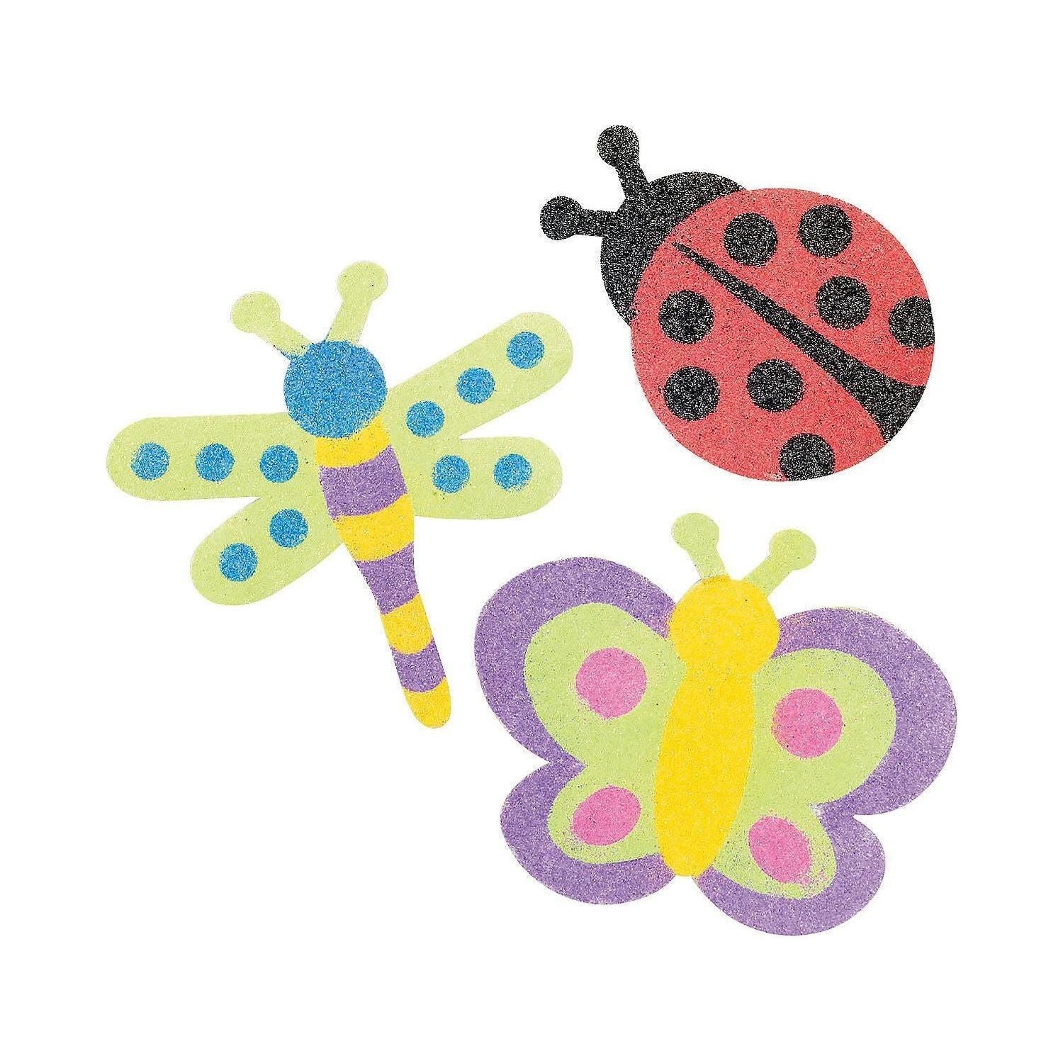 Sand Art Bug Magnet Craft Kit, Assorted, 4" 12/pk – Skool Krafts