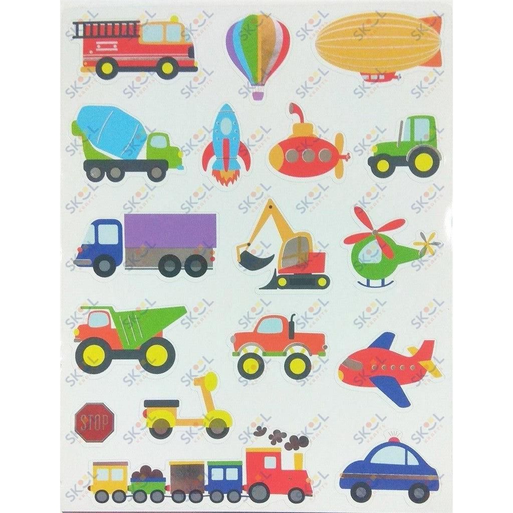 Metallic Transportation Stickers 10 sheets – Skool Krafts